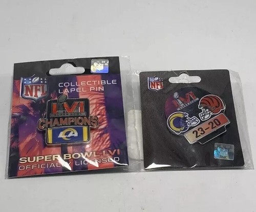 Lot of 2 Los Angeles Rams Super Bowl LVI Champs Lapel Pins | eBay