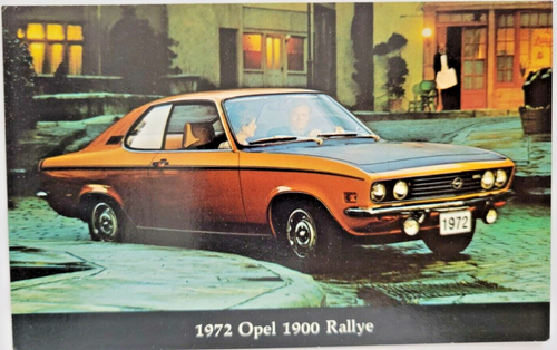 1972 Opel 1900 Rallye Buick Advertising Postcard Chrome Unposted | eBay