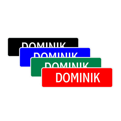 Dominik Boys Name Letter Printed Label Wall Decor Novelty Aluminum ...
