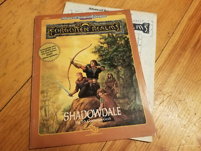 TSR Shadowdale with Map Forgotten Realms Dungeons and Dragons | eBay