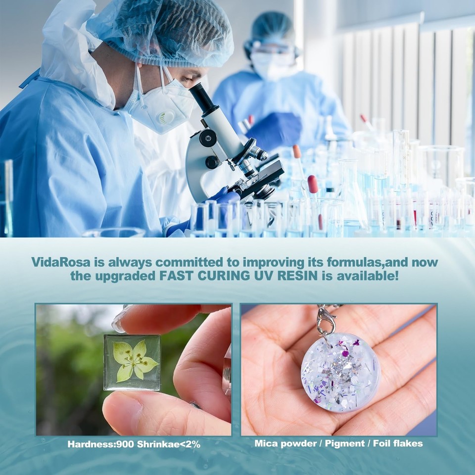 VIDA ROSA 500G UV Resin Upgraded Kit, Featuring High Gloss, High ...