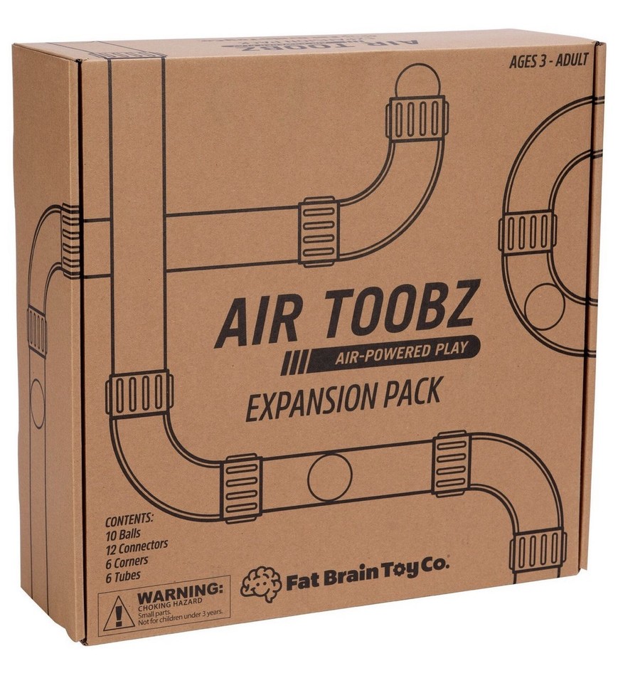 Fat Brain Toys Air Toobz Expansion Pack With 6 Tubes 12 Connectors and ...