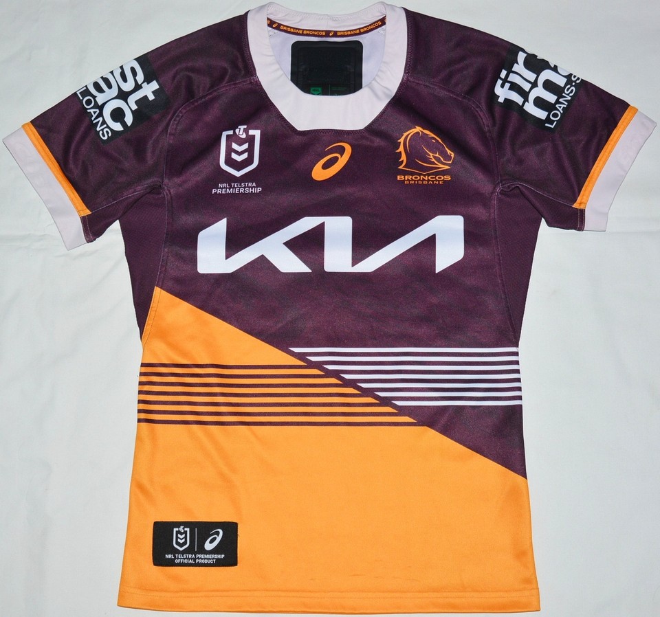 Brisbane Broncos Player Issue NRL Match Worn Jersey with GPS Pouch Size ...