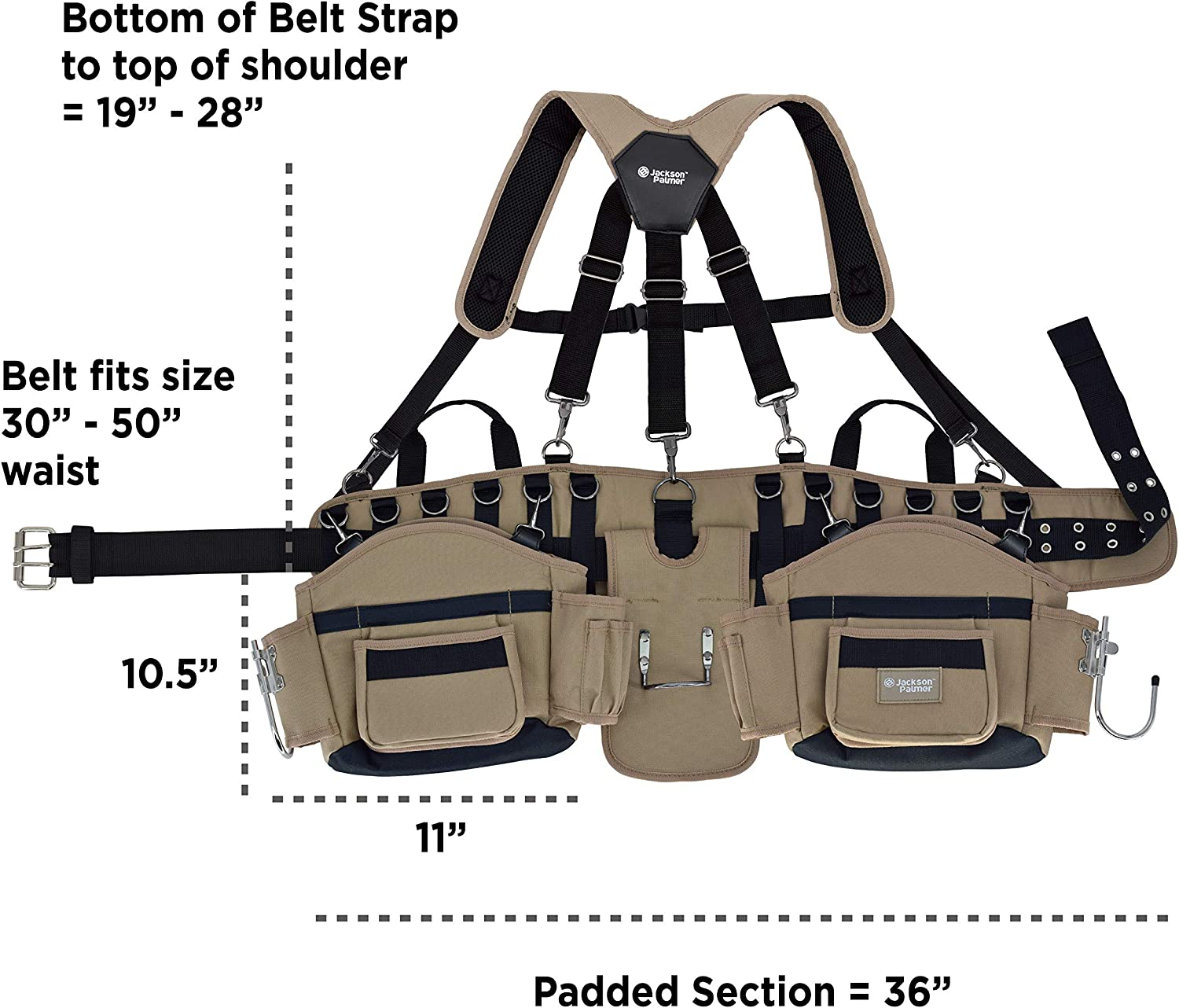 Professional Comfort-Rig Tool Belt with Adjustable Suspenders ...