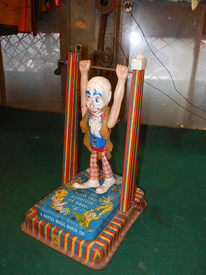 VINTAGE MATTEL TIN MUSIC MAKER CLOWN TOY GREAT DISPLAY PIECE! | eBay