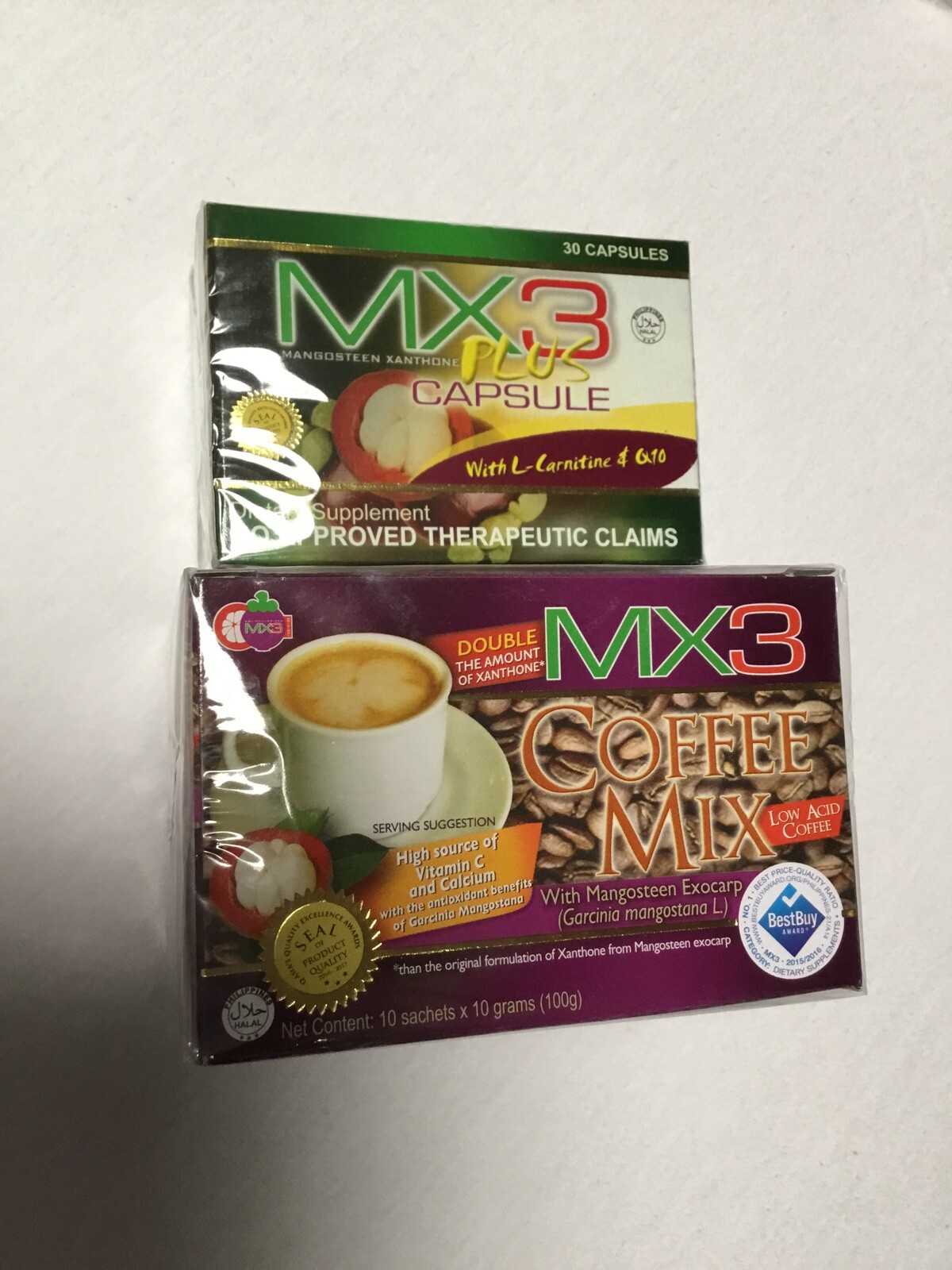 1BOX OF MX3 PLUS 30 CAPSULES & 1BOX MX3 COFFEE 10 SACHETS W/ Free ...