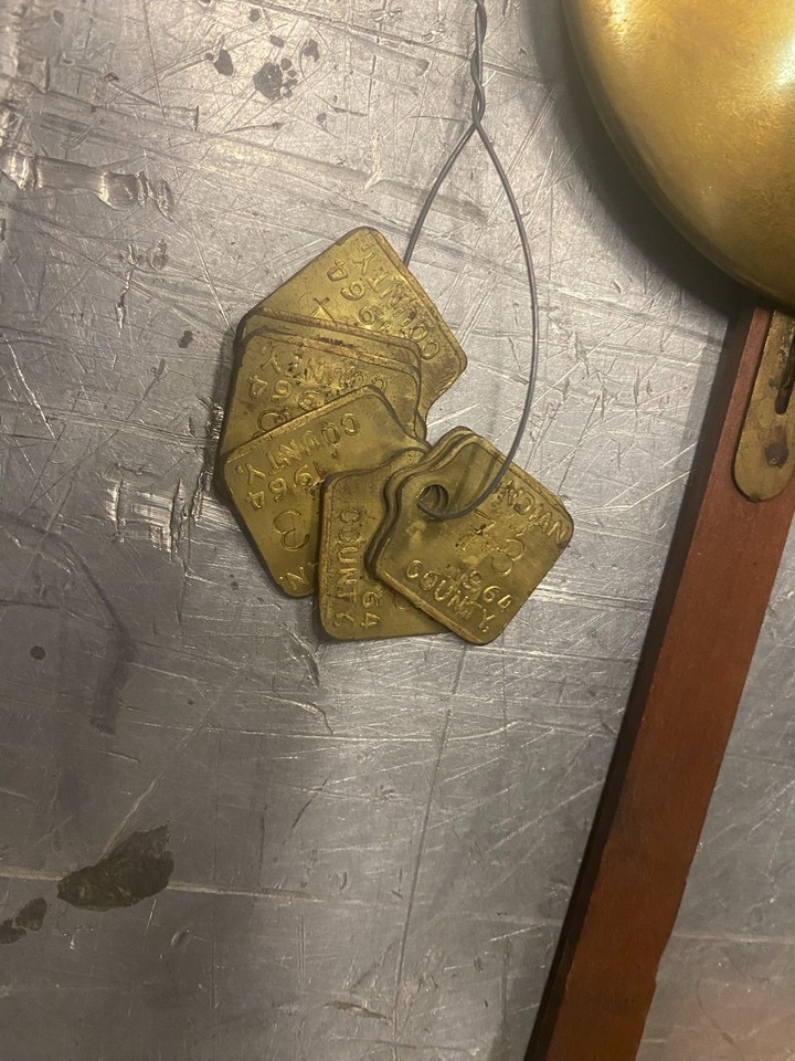 1920's Burnside Hotel Wall Clock Room Key Holder Antique Reception Desk ...