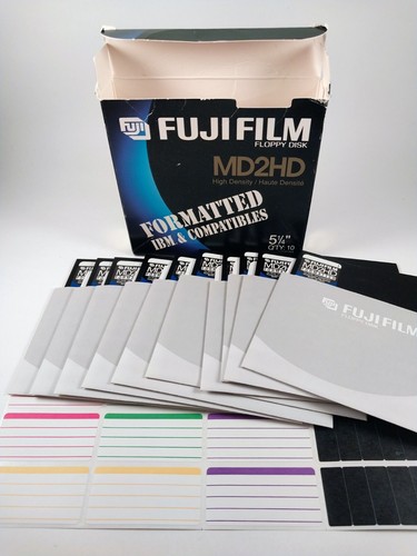 Fujifilm - MD2HD - 10 High Density 5 1/4" Floppy Disks - For IBM based ...