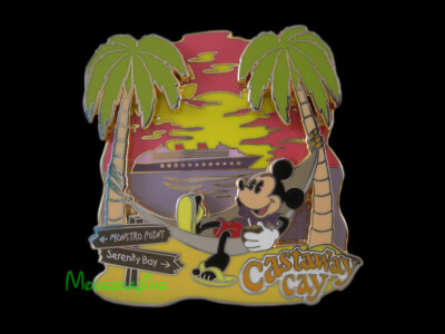 Mickey Mouse in his Hammock at CASTAWAY CAY Disney CRUISE LINE 2014 PIN ...