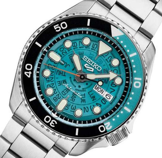 Seiko 5 Sports Turquoise Dial Automatic Stainless steel Men's Watch SRPJ45