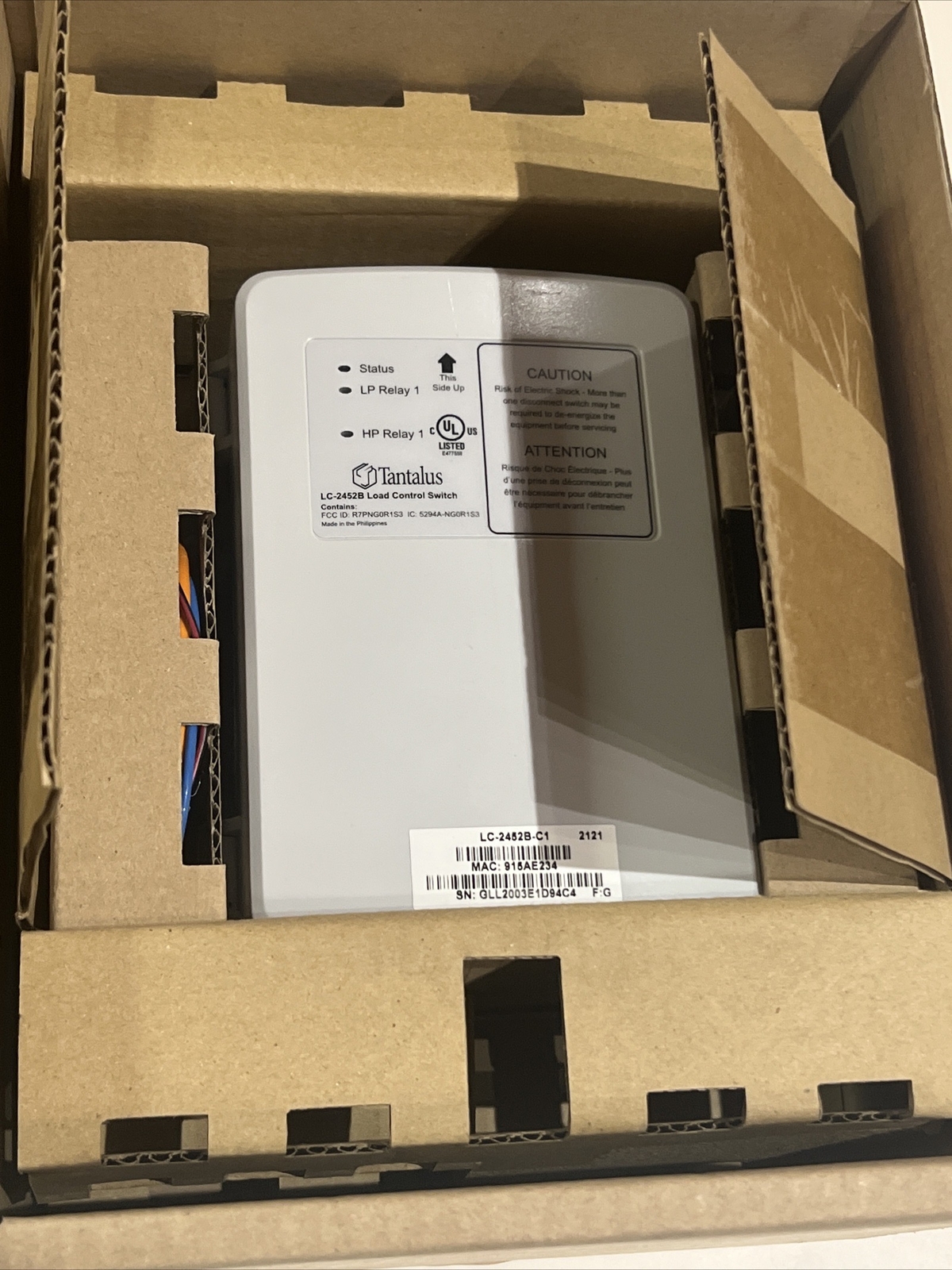 TANTALUS LC-2452B-C1 LOAD CONTROL SWITCH LP RELAY 1 HP RELAY 1LV 1HV ...