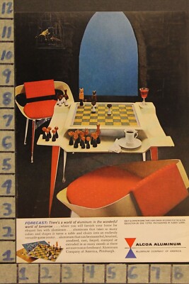 1960 ALCOA GAME TABLE MOD MID CENTURY MODERN FURNITURE HOME DECOR ART ...