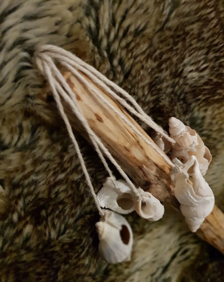Shamanic Spirit Rattle - Exmoor Sea Shells on Alder Wood Handle | eBay UK