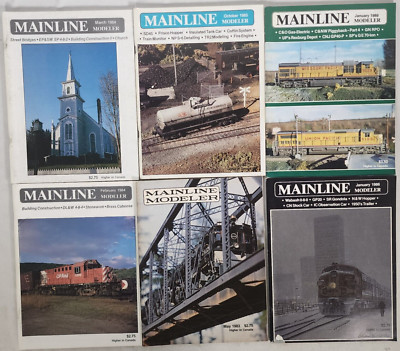 MAINLINE MODELER Magazine Lot of 6 Model Railroad Train 1983 - 1989 | eBay