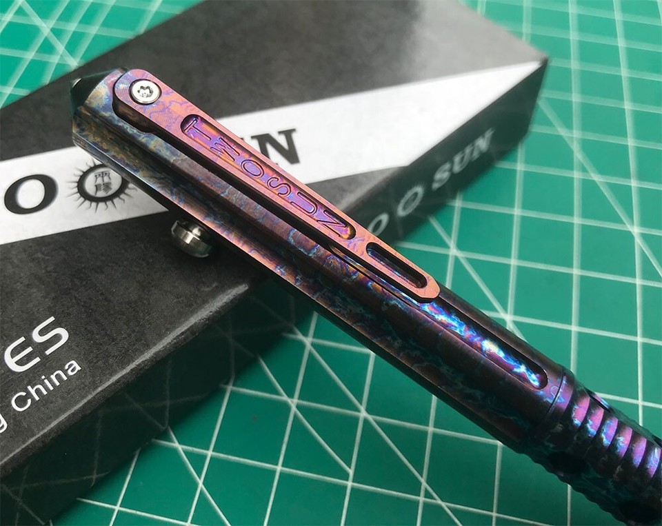 TwoSun TC4 Titanium Tactical Office Push Button Mechanism Pen TS-Pen19 ...