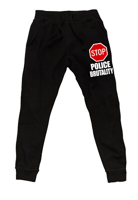 New Men's Stop Police Brutality TV104 Jogger pants sweatpants Fitted ...