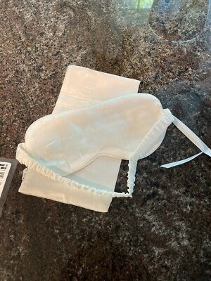 Frette Silk Sleep Eye Mask in White- Full Size - Brand New | eBay
