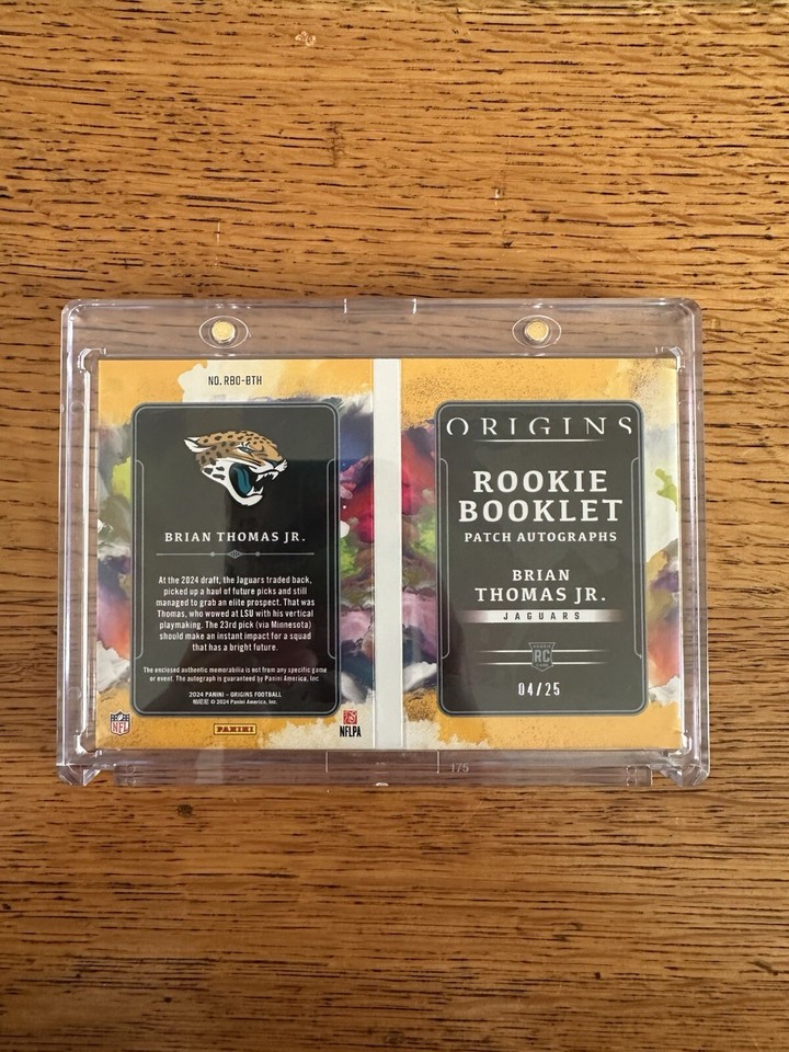 2024 Panini Origins Rookie Booklet Brain Thomas Jr /25 | eBay