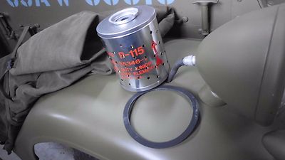 Oil filter Military NOS Fresh + fitting lid gasket Fits MB GPW M38 ...