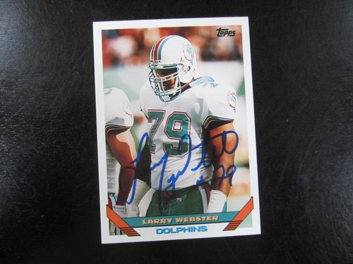 1993 Topps # 488 Larry Webster Autograph Signed Auto Card (M2) Miami ...