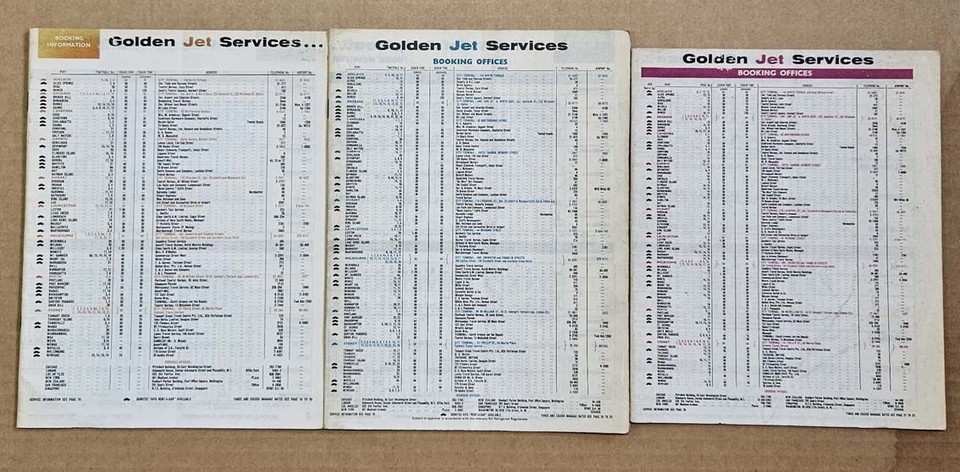 3 Ansett Airlines of Australia time tables 1966-67 | eBay Australia