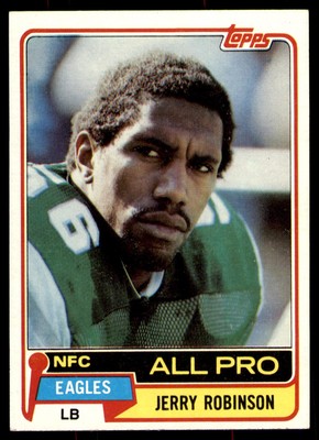 1981 Topps #50 Jerry Robinson Rookie Philadelphia Eagles RC Card | eBay