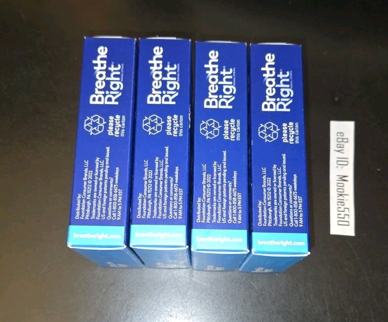 EXP 09/2030+! (120ct) 4 Box 30ea Breathe Right ORIGINAL LARGE TAN Nasal ...
