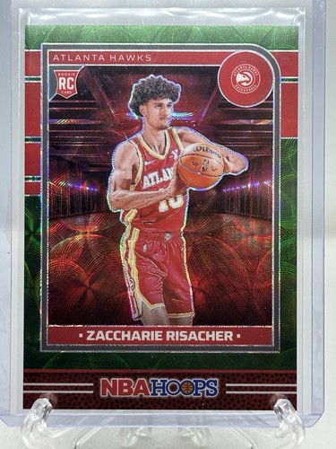 2024-24 NBA Hoops Zaccharie Risacher #231 RC Opti Chrome Green Scope ...
