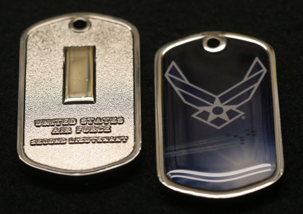 2ND LIEUTENANT CHALLENGE COIN DOG TAG KEYCHAIN PIN UP US AIR FORCE LT 0 ...