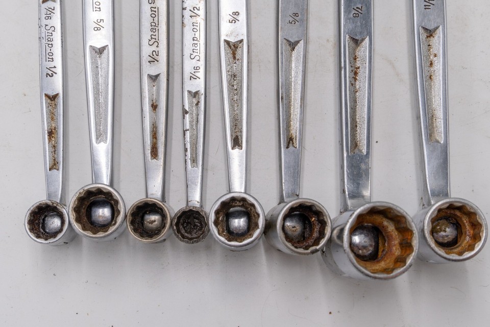 Snap-On SAE Double Ended Flex Socket End Wrench Set FH 1/2" - 11/16" 8 ...