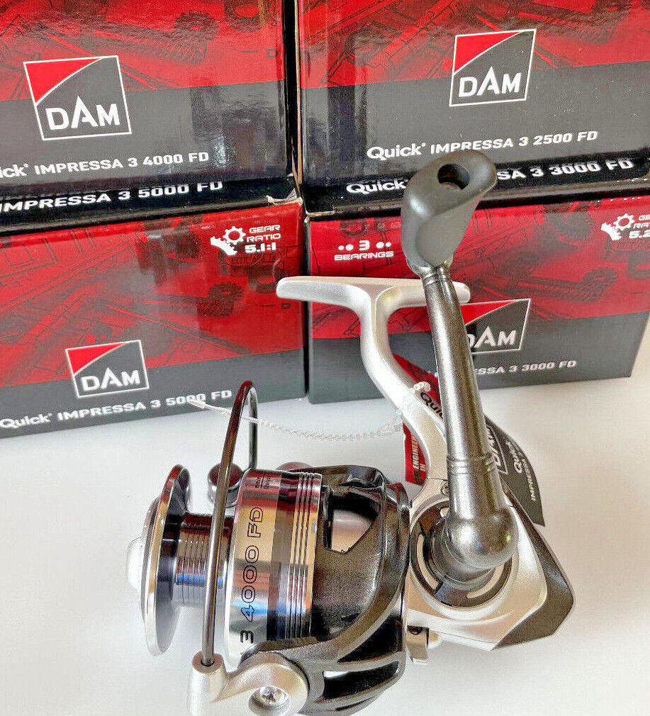 DAM Quick Impressa 3 FD 2500 3000 4000 5000 Spinnrolle Stationär Angel Rolle 1 4 | eBay