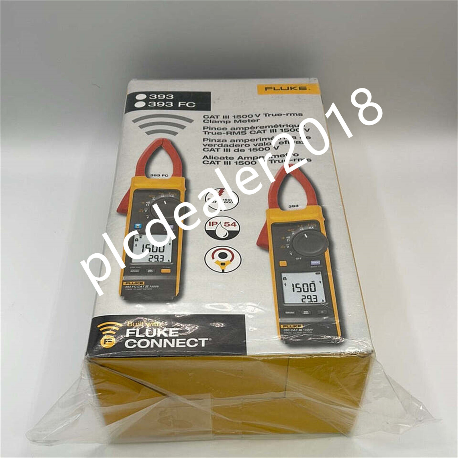 Fluke 393 FC CAT III 1500 V True RMS Clamp Meter With iFlex DC Power ...