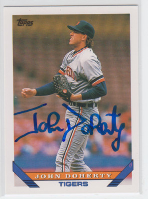 Autographed 1993 Topps John Doherty - TIgers | eBay