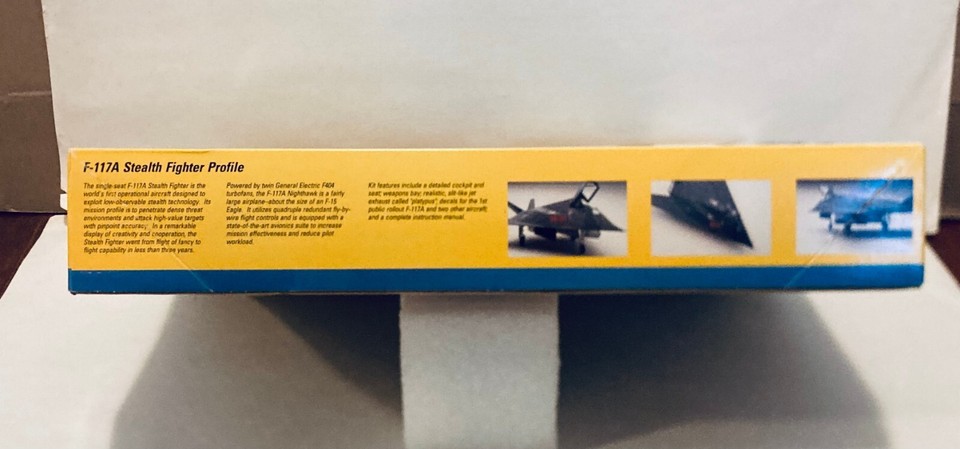 Testors F-117A STEALTH FIGHTER 1/72 Airplane Model Kit(1990) Opened Box ...