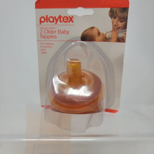 Playtex Natural Action 1983 Older Baby Latex Flat Top Nipples Nurser ...
