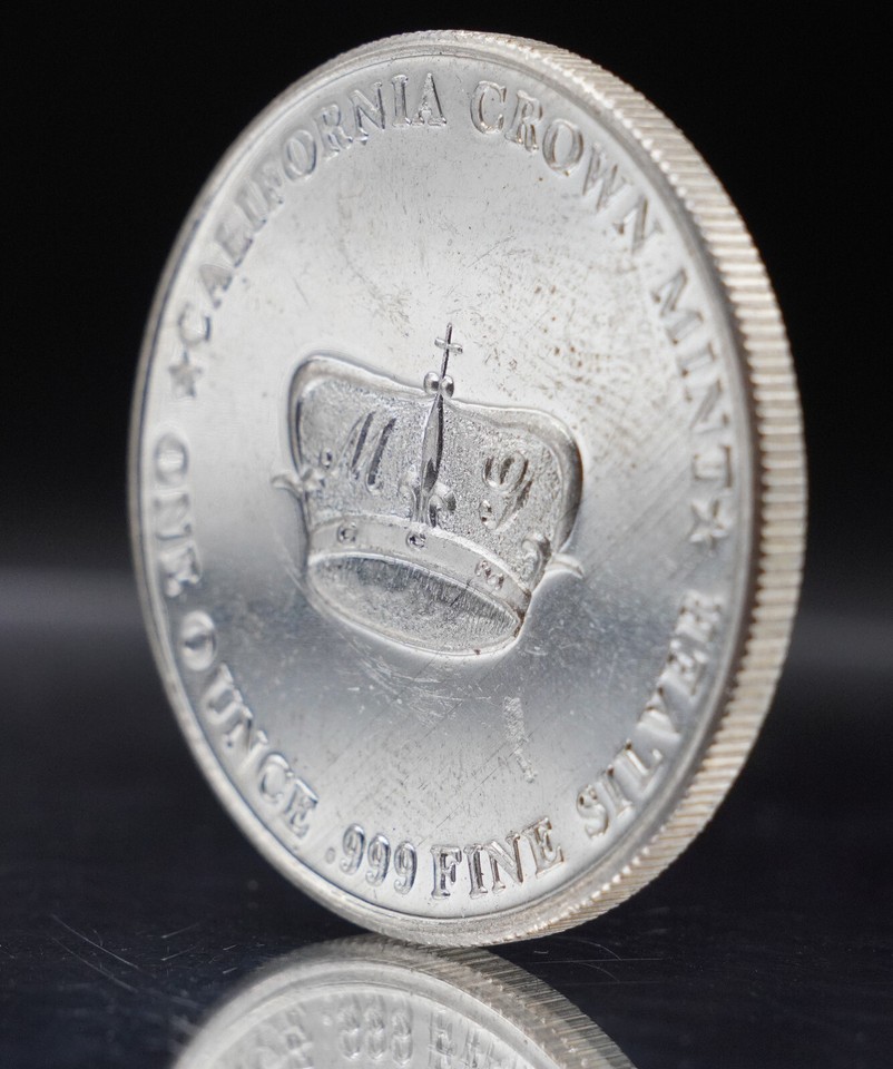 California Crown Mint CCM International Trade 1oz 999 FINE Silver round ...