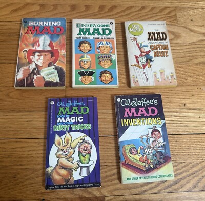 5 MAD Paperbacks, Adv. of Capt. Klutz, History Gone Mad, Burning Mad | eBay