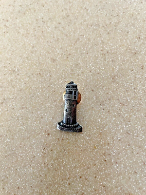 Small Lighthouse Pin Lapel style Metal Grey Pewter Detailed J113 | eBay