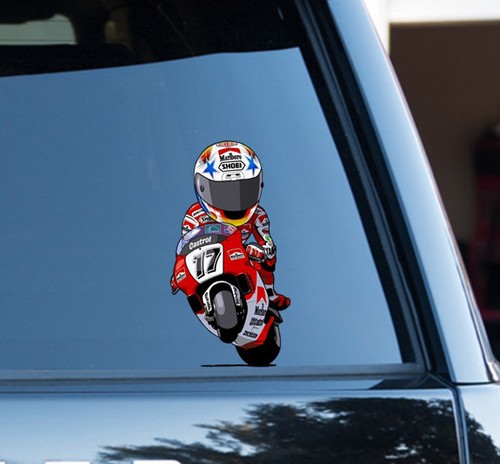 Norick Abe cartoon image Racing Super Bike Sticker TT Race Decal Car ...