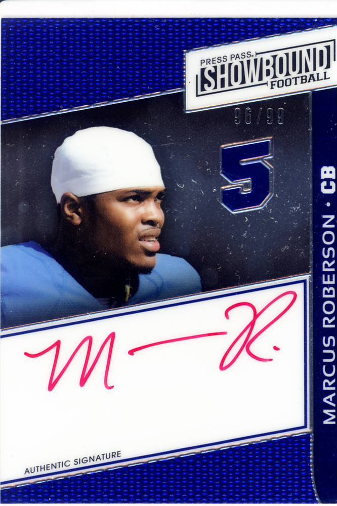 marcus roberson rc rookie draft auto florida gators uf college red ink ...