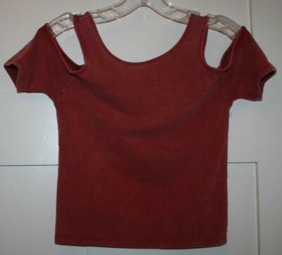 Forever 21 Teen Girls Top Cold-Shoulder Short Sleeve Red Size Medium | eBay