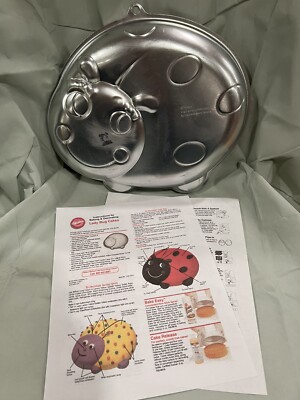 Vintage 2005 Wilton Aluminum Ladybug Lady Bug Cake Pan 2105-3316 w ...