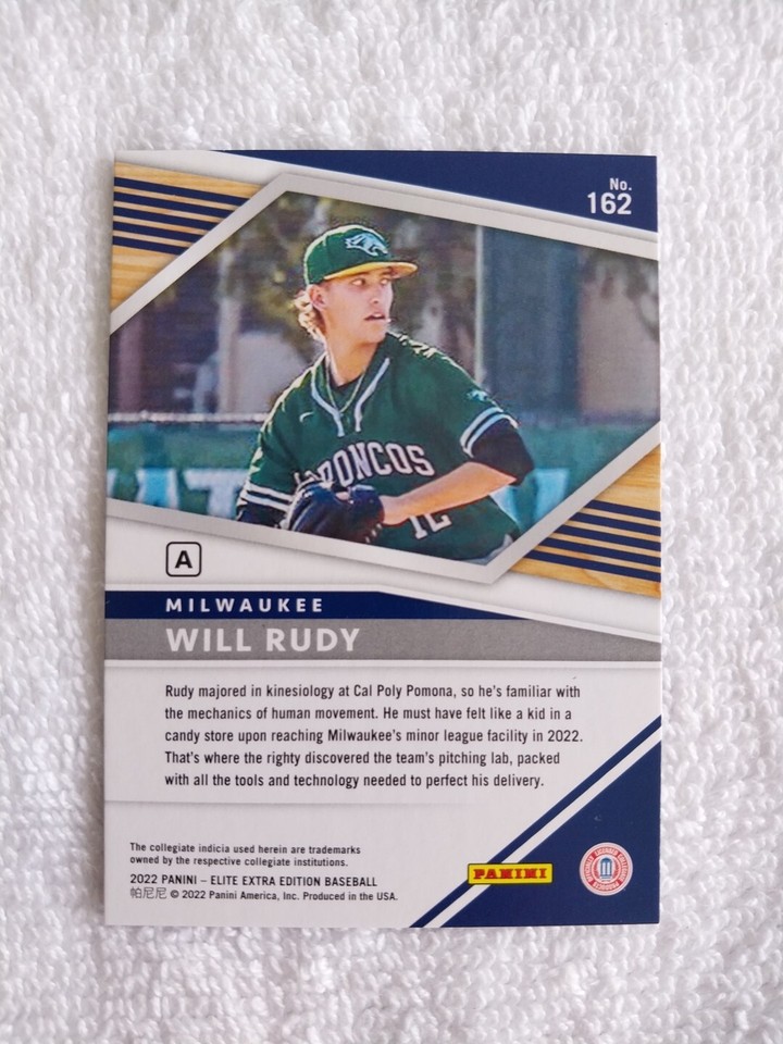 2022 Elite Extra Edition Will Rudy Prime Numbers A #/170 Milwaukee ...