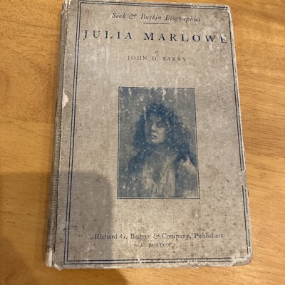 1899 Julia Marlowe Bio First 1st Ed John Barry Book Vintage | eBay