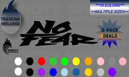 No Fear Text Car Window Vinyl Decal Graphic Logo Motocross Oracal ...