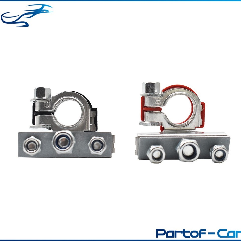 2x Car Marine Top Post Battery Terminals Clamp Connectors Positive ...