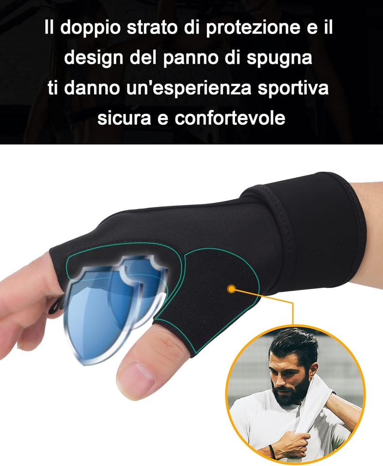 Guanti per Sollevamento Pesi Da Palestra, Protezione Completa Del Palmo ...