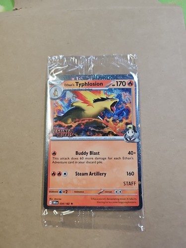 Pokemon TCG - Destined Rivals Prerelease Staff Promos Set of 4 SEALED ...