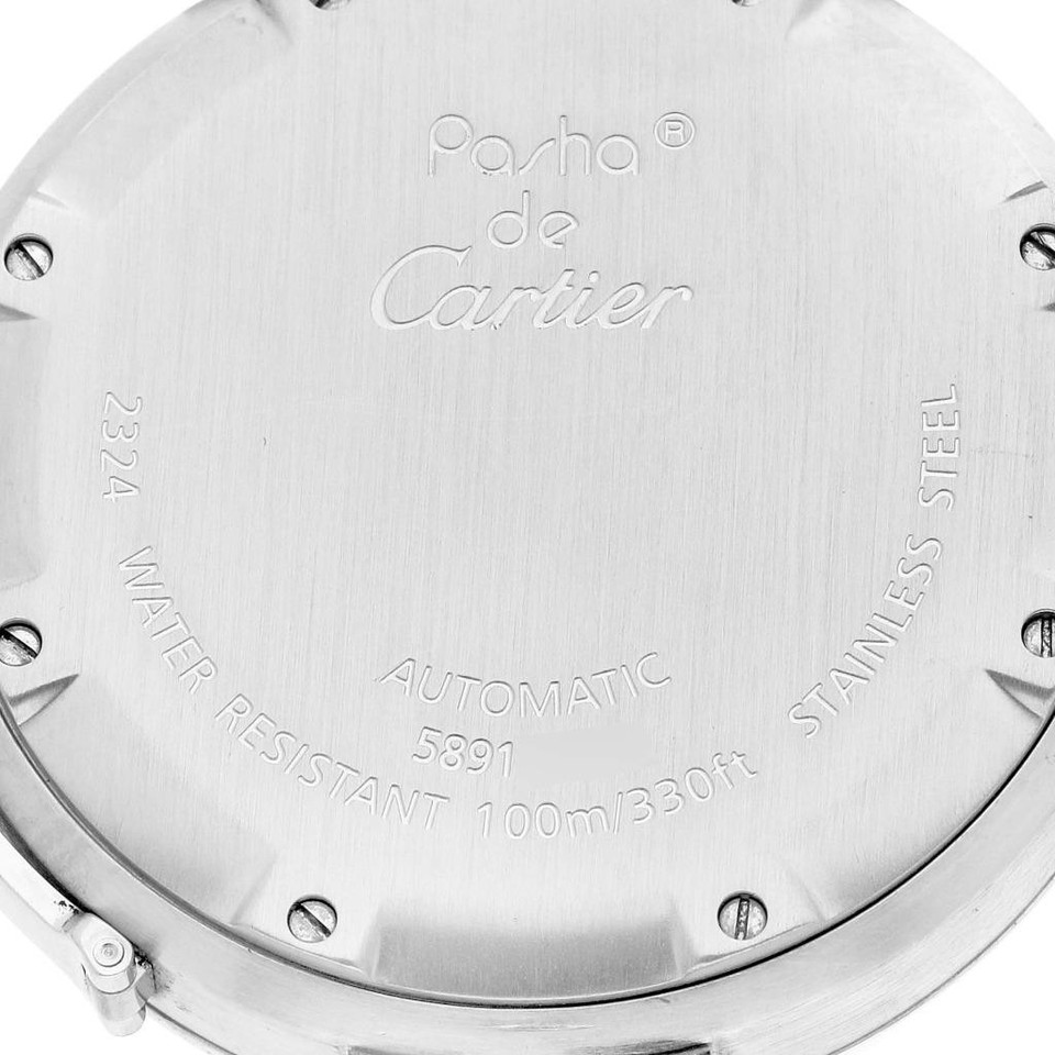 Cartier Pasha C Midsize White Dial Automatic Steel Mens Watch W31074M7 ...