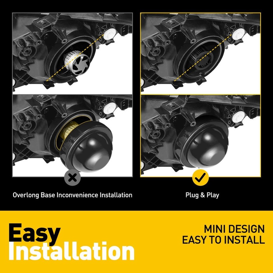 AUXITO H4 9003 30000LM Headlight Kit LED Bulbs High Low Beam Combo of 2 ...